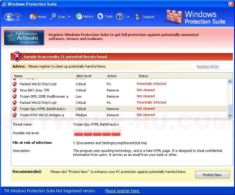 Windows Protection Suite (Описание и удаление) | SPYWARE-RU.COM